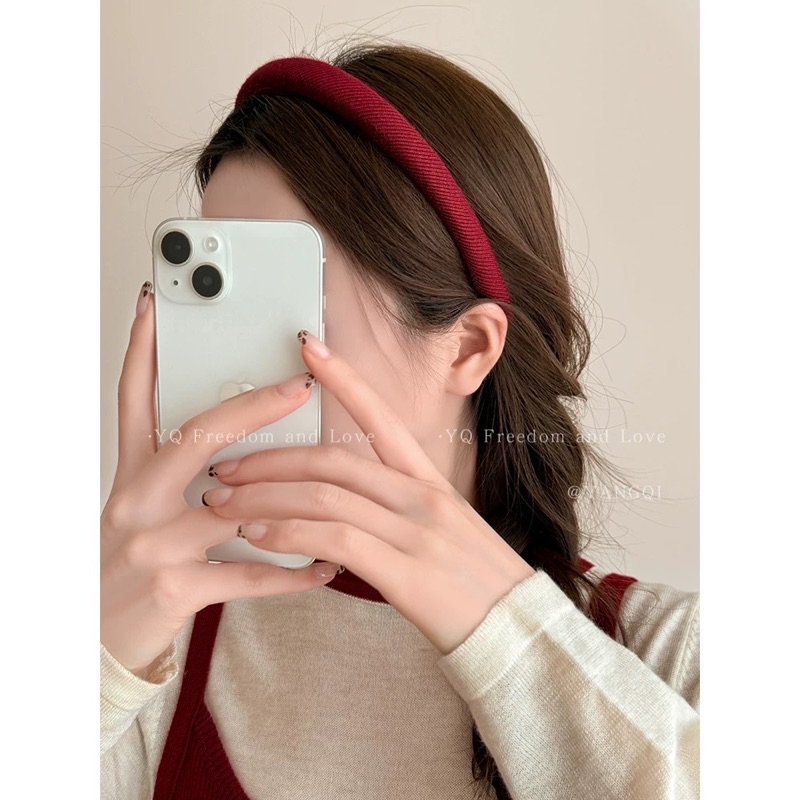 Red Colour Headband Cekak Rambut Merah Putih Head Band CNY Hair ...