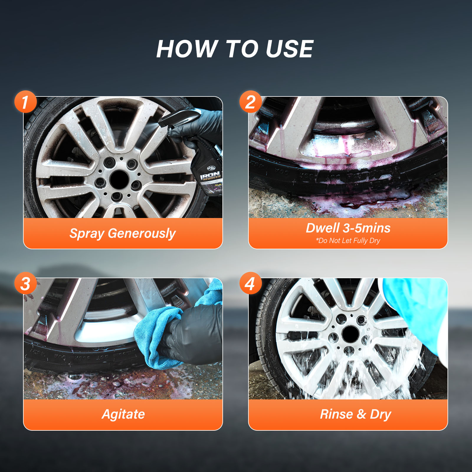DRIVERJOY Iron Remover Spray | Car Wheel Cleaner Rust & Brake Dust ...