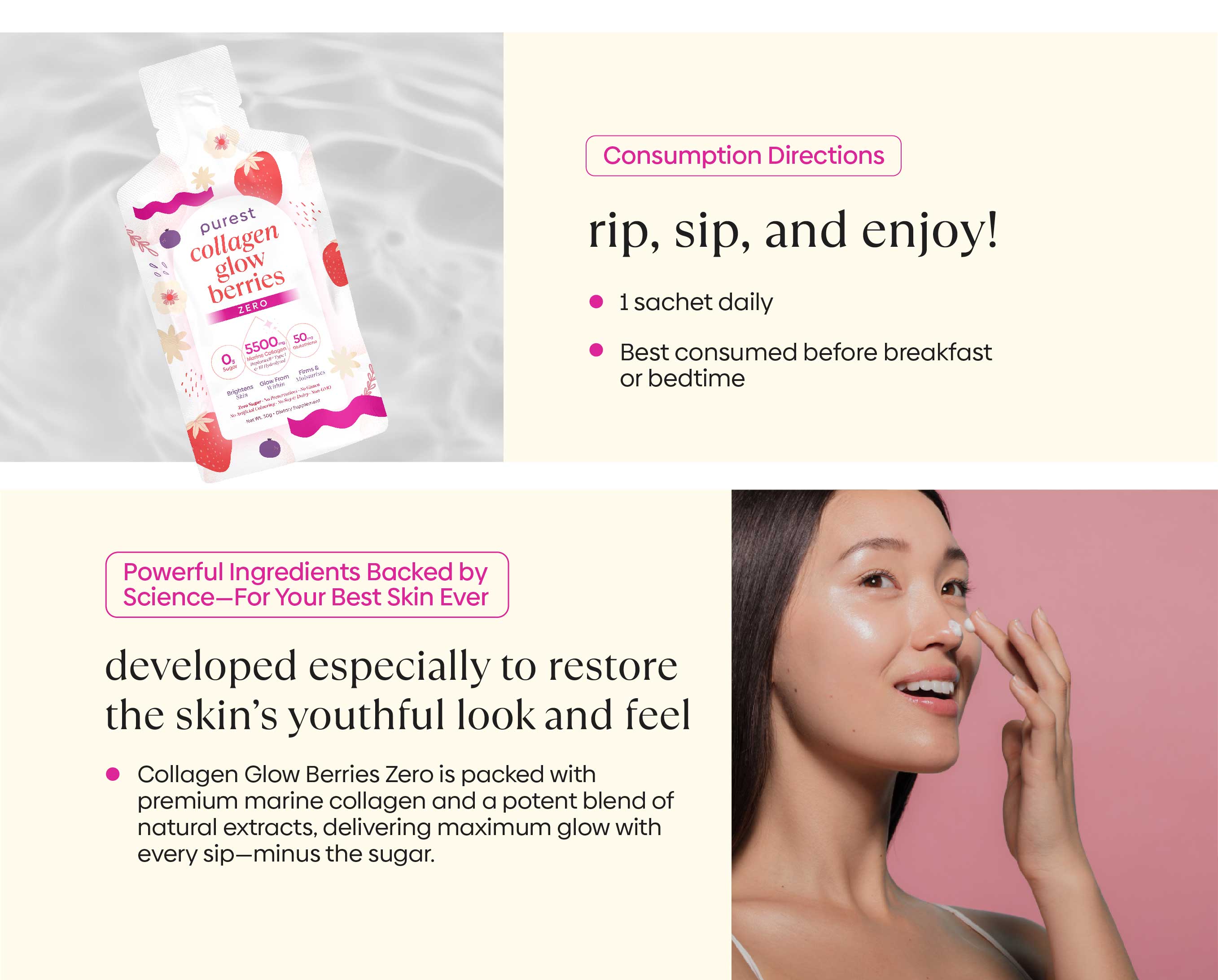 [NEW] Purest Co Collagen Glow Berries Zero For Enhanced Skin Elasticity ...