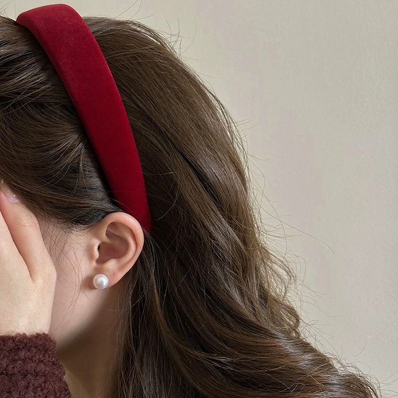 Red Colour Headband Cekak Rambut Merah Putih Head Band CNY Hair ...
