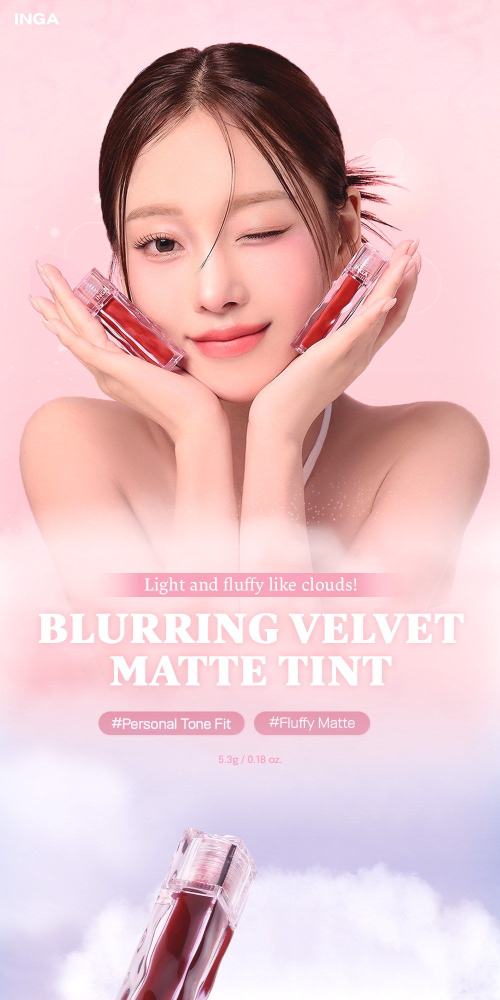 INGA Blurring Velvet Matte Tint (12 colors) | Shopee Malaysia