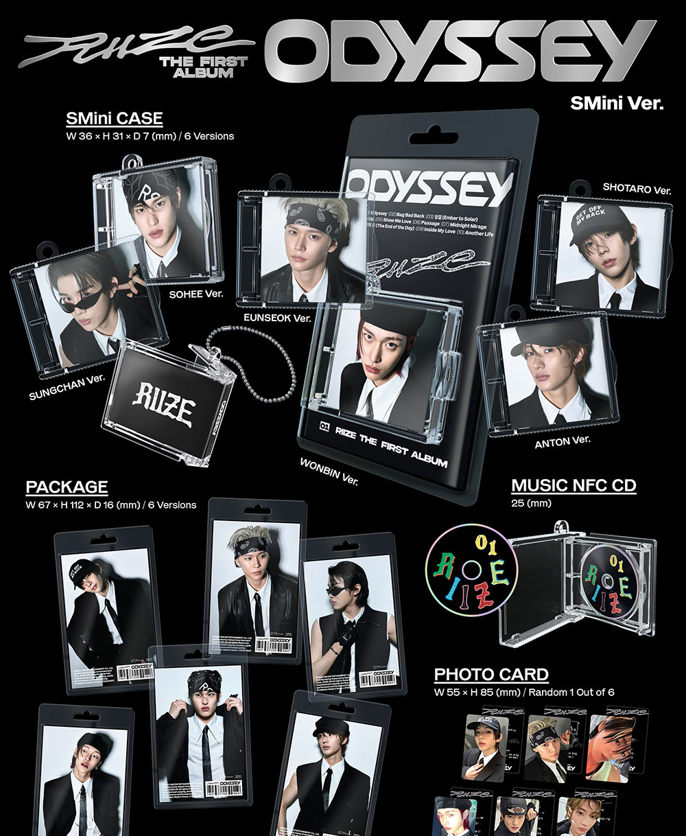 (SMINI / MEGA SMINI ver.) RIIZE [ODYSSEY] 1st ALBUM (20th May.2025 ...