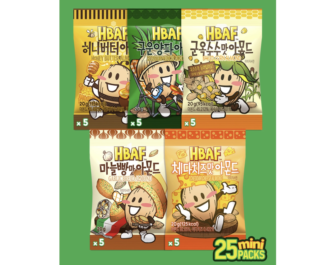 New HBAF, Party Box /Lowest Price /20g, hbaf Mini Honey Butter Almond ...