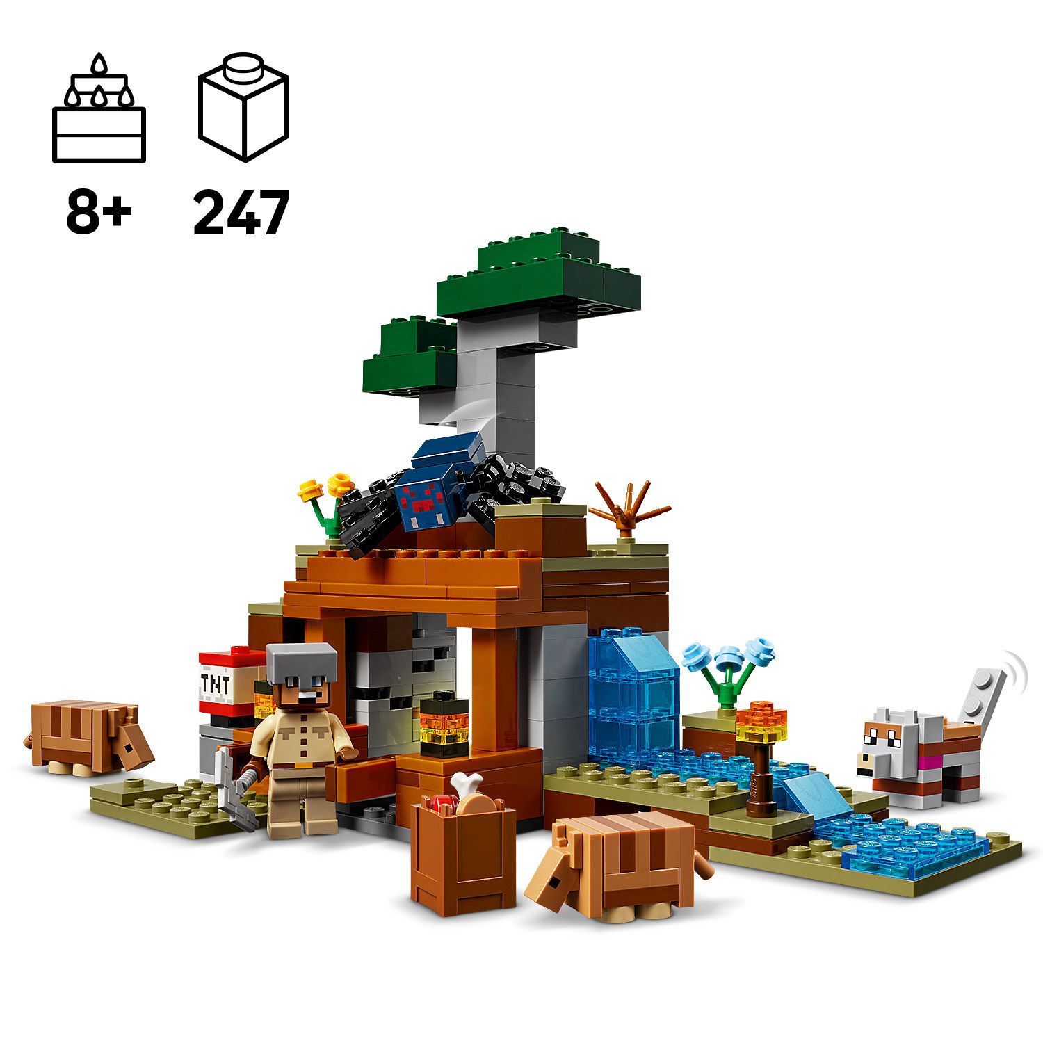 LEGO Minecraft 21269 The Armadillo Mine Expedition (247 Pieces ...