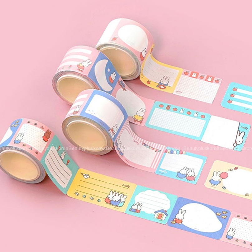 [MIFFY] Roll Sticky Memo 5m (Pink / Blue / Cyan / Yellow) | Shopee Malaysia