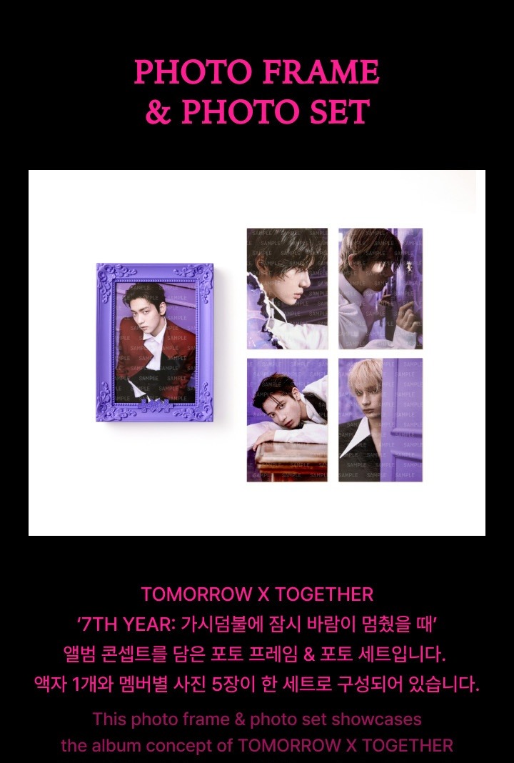 TXT [7TH YEAR: A Moment of Stillness in the Thorns] MD / Photo Frame ...