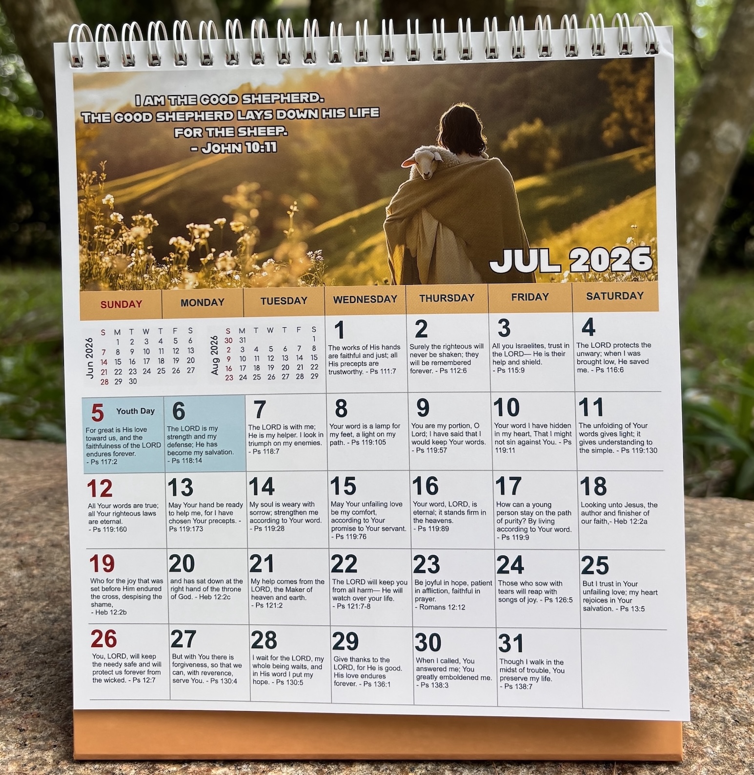 2026 Christian Daily Bible Verse NnN Desk Calendar - Spill Resistant ...