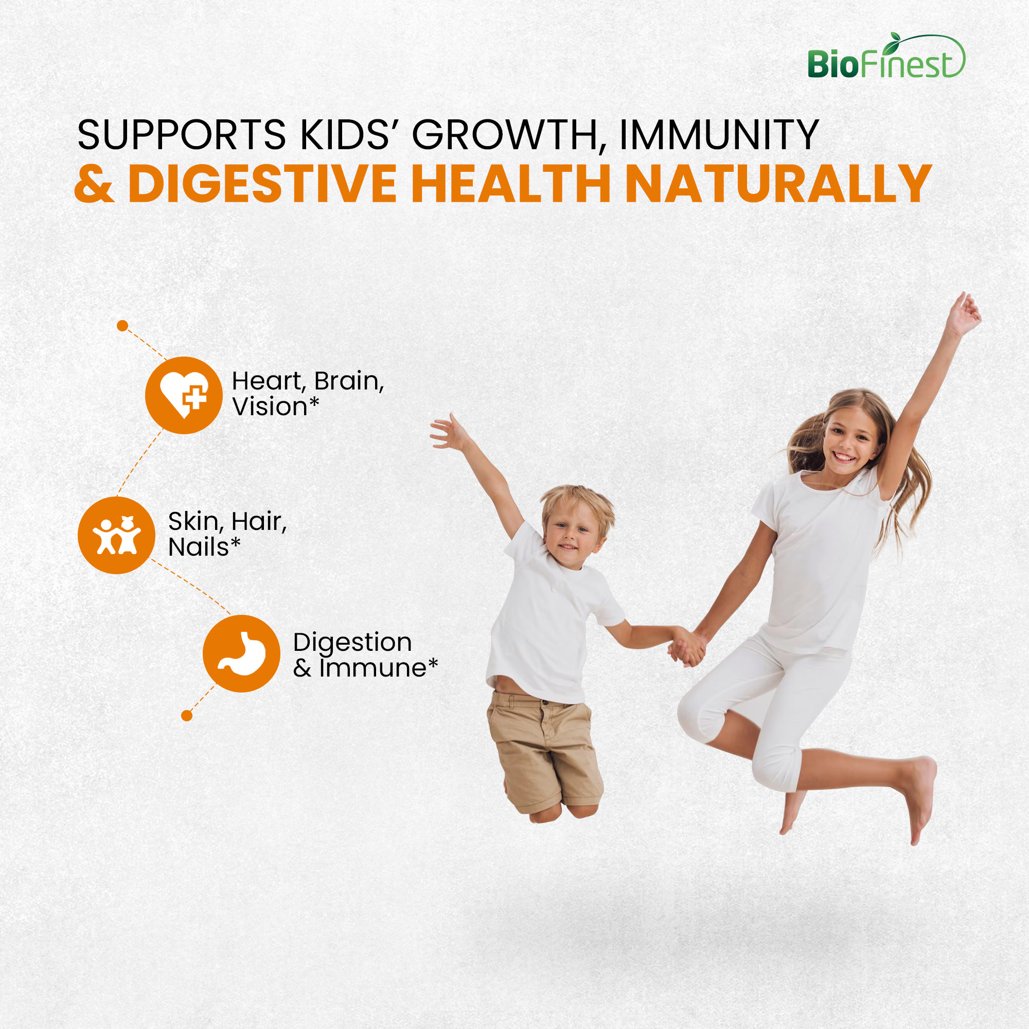 Biofinest Kids Probiotic MultiVitamins Green Superfood Gummy Supplement ...