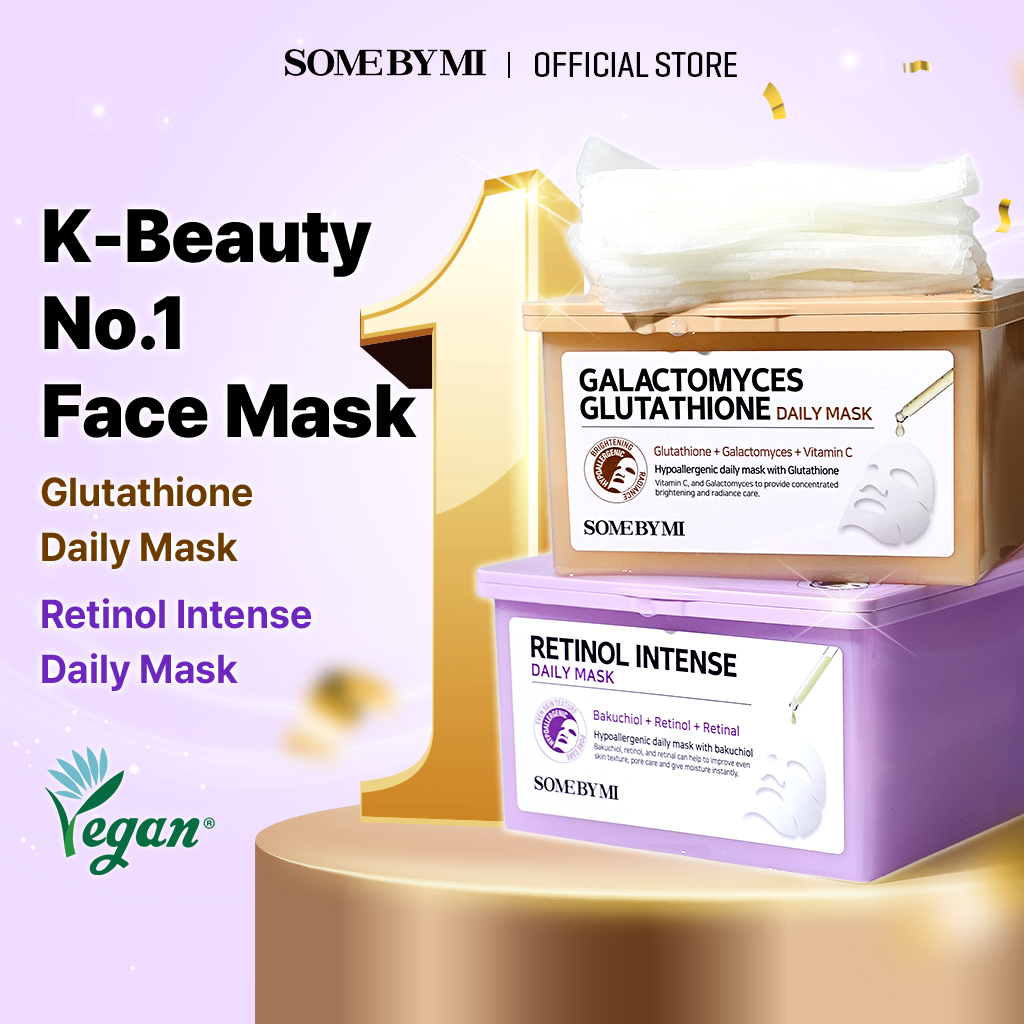 SOME BY MI DAILY MASK 30EA (Retinol daily mask + Glutathione daily mask ...