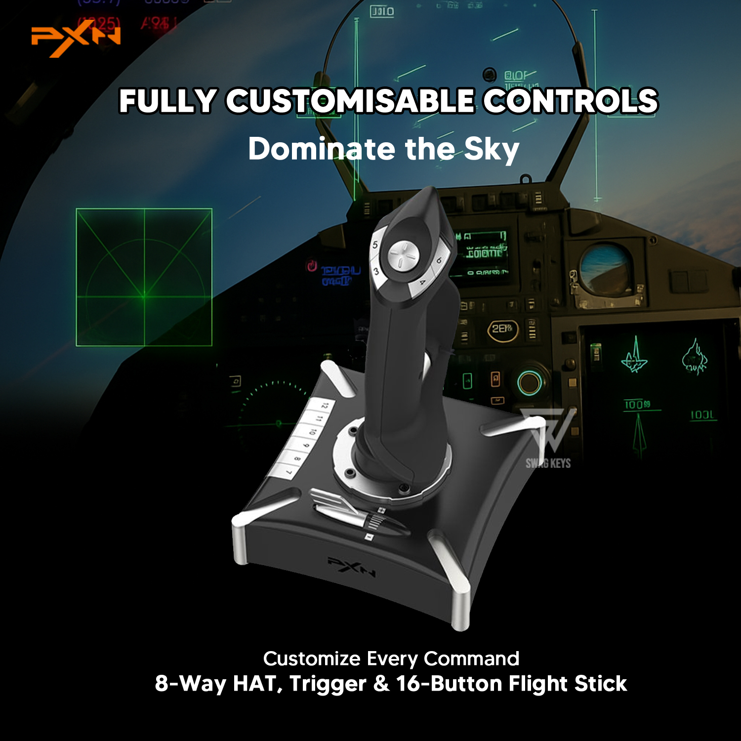【SG】 PXN 2119 PRO HOTAS Joystick Flight Simulator Controller PC PS Xbox ...