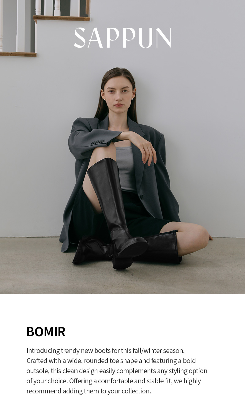 [SAPPUN] Bomir Round Long Boots (4cm) | Shopee Malaysia