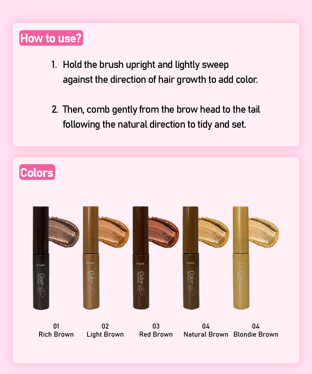 [Etude House] Color My Brows 4.5g, 5 Colors | Shopee Malaysia