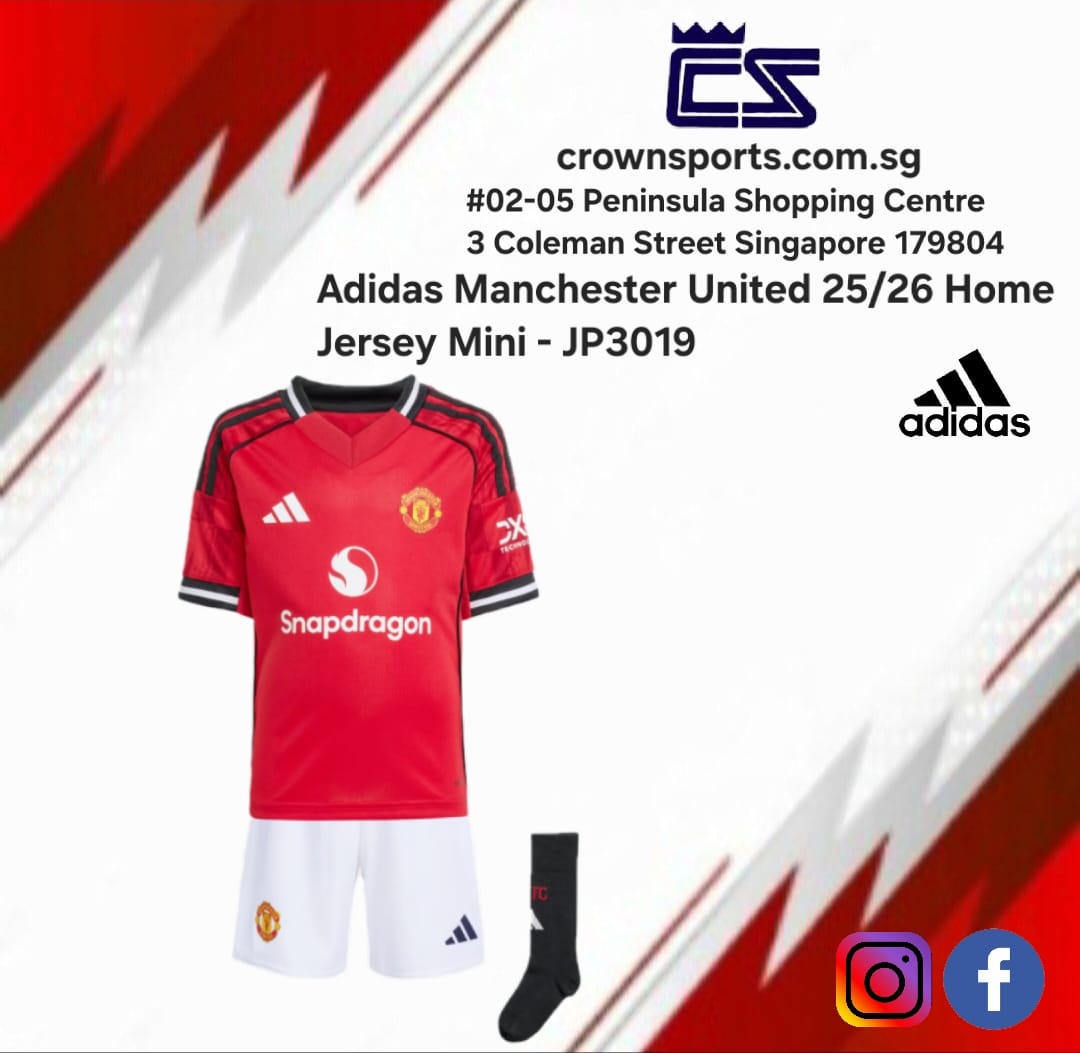 Adidas Manchester United 25/26 Home Jersey Mini - JP3019 | Shopee Malaysia