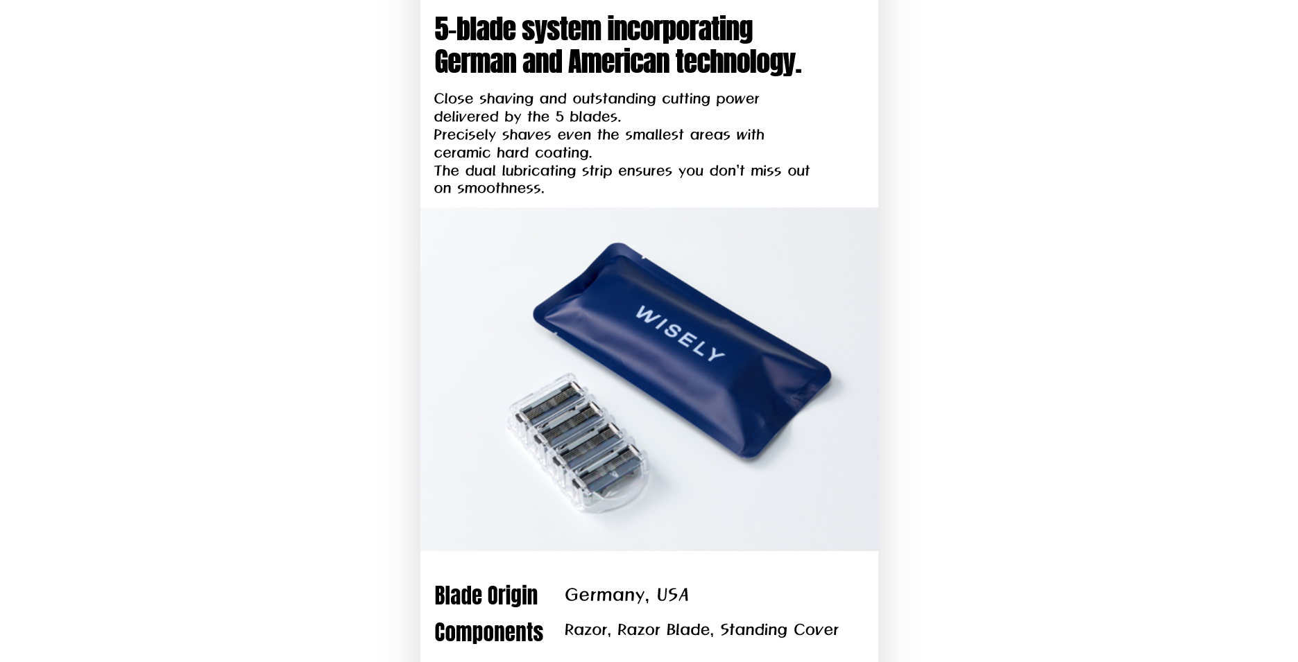 WISELY 5-Blade Razor Blade Refill (4 counts) | Shopee Malaysia