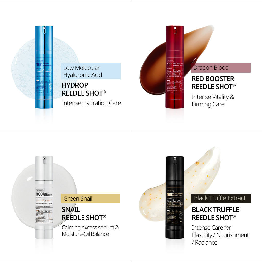 [VT] Reedle Shot 100/300/700 (Red Booster/VITA LIGHT/Collagen/Hydrop/Pro Cica/Black Truffle ...