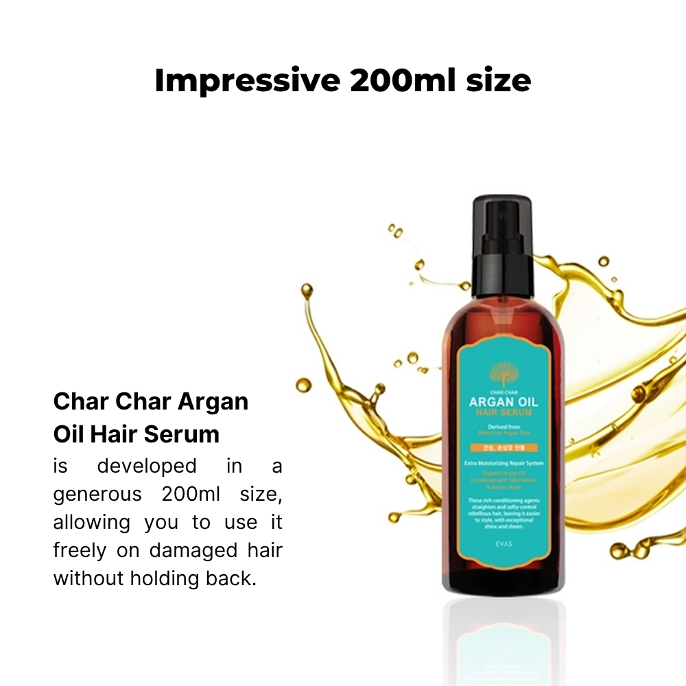 Evas Char Char Argan Oil Hair Serum 200ml | Moisturizing & Nourishing ...