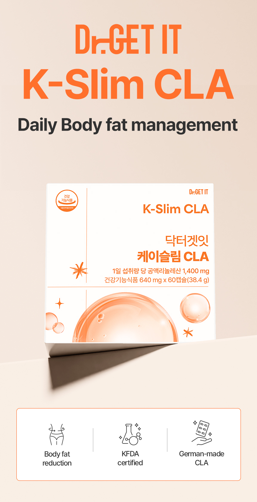 Dr. GET IT K-Slim CLA Fat Burner Slimming Weight Loss Supplement with ...
