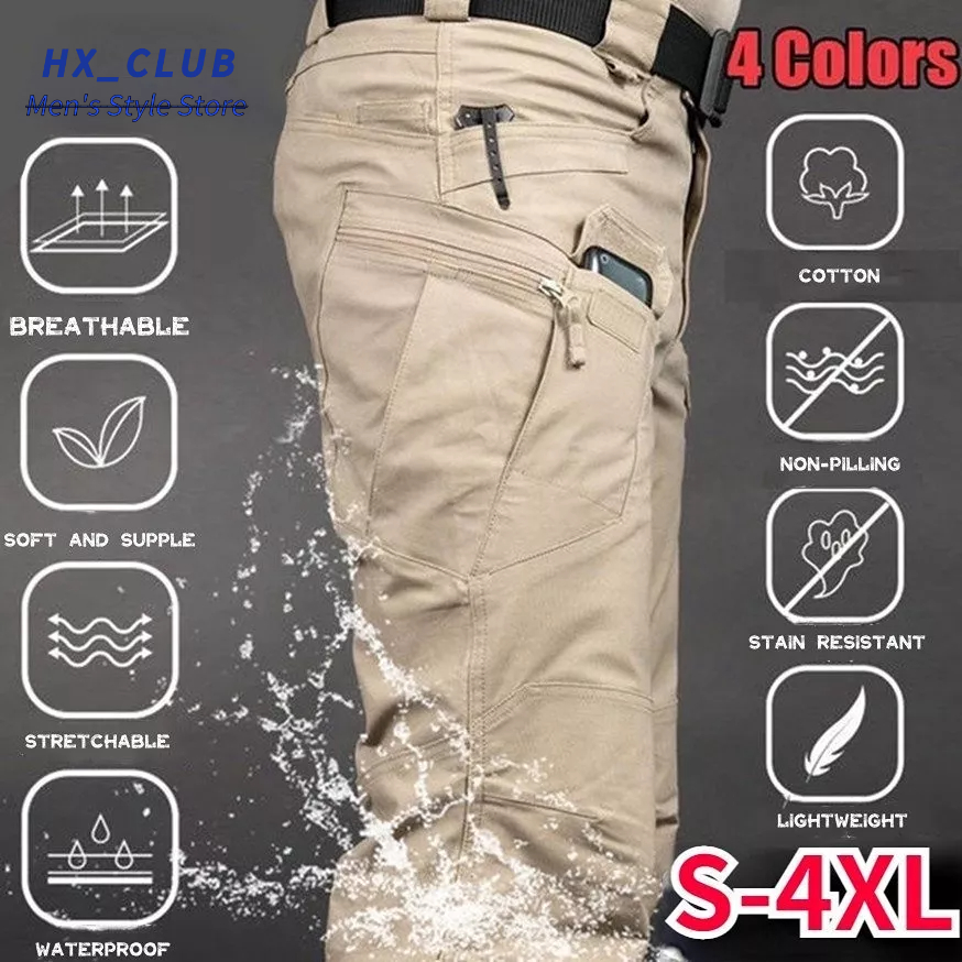 【COD】High Quality New IX7 Men's Waterproof Tactical Pants Army Users Outside Sports Hiking Pants ...