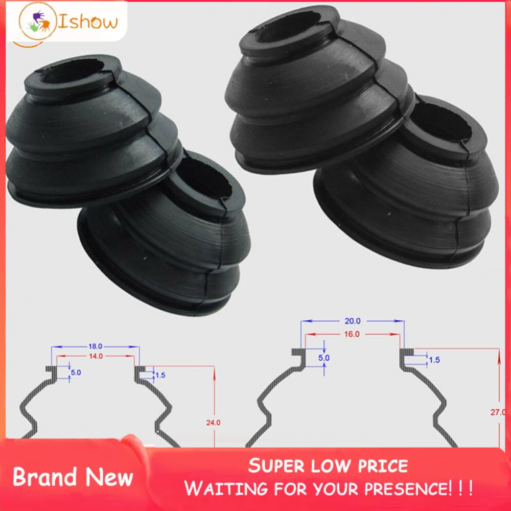 Dust Boot Covers Universal 4pcs Fastening Joint Parts Rubber Rubber ...