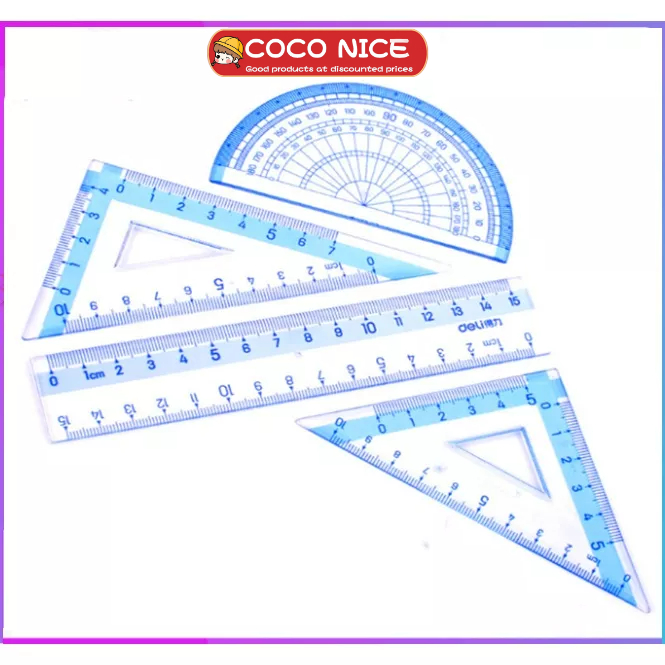 4 Pcs / Set 15cm transparent drawing set ruler~drawing learning office ...