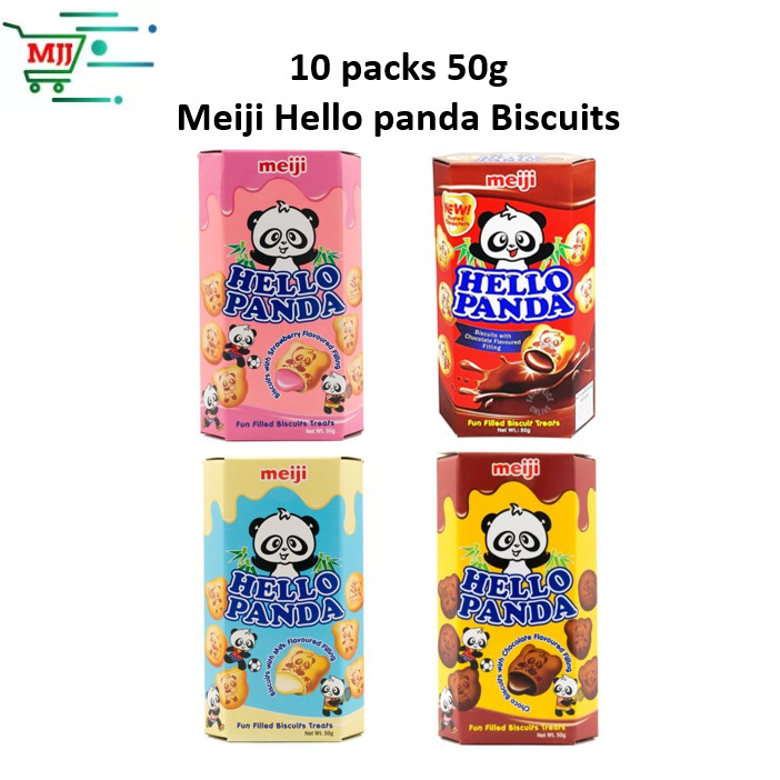 Meiji Hello Panda (50gx10pkts) - Caramel / Chocolate / Strawberry ...