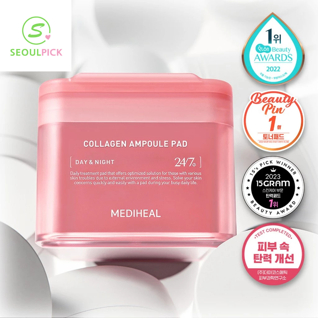 [MEDIHEAL] Collagen Ampoule Pad 100 Pads (For all skin types) | Shopee ...