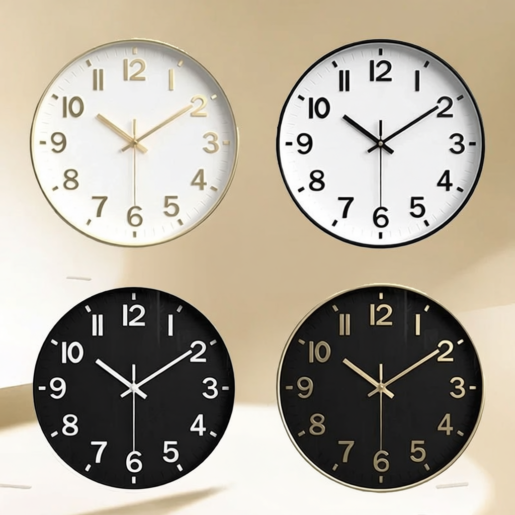 Wall Clock Silent Movement 30cm Modern Jam Watch Digital Electronic ...
