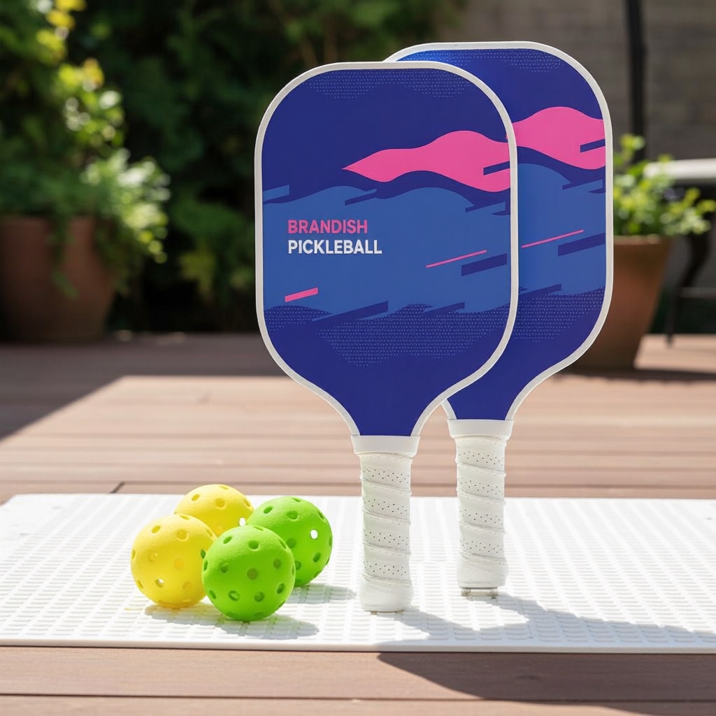 Pickleball Paddle Double Set (2 Rackets + 4 Balls + 1 Carry Bag) Set ...