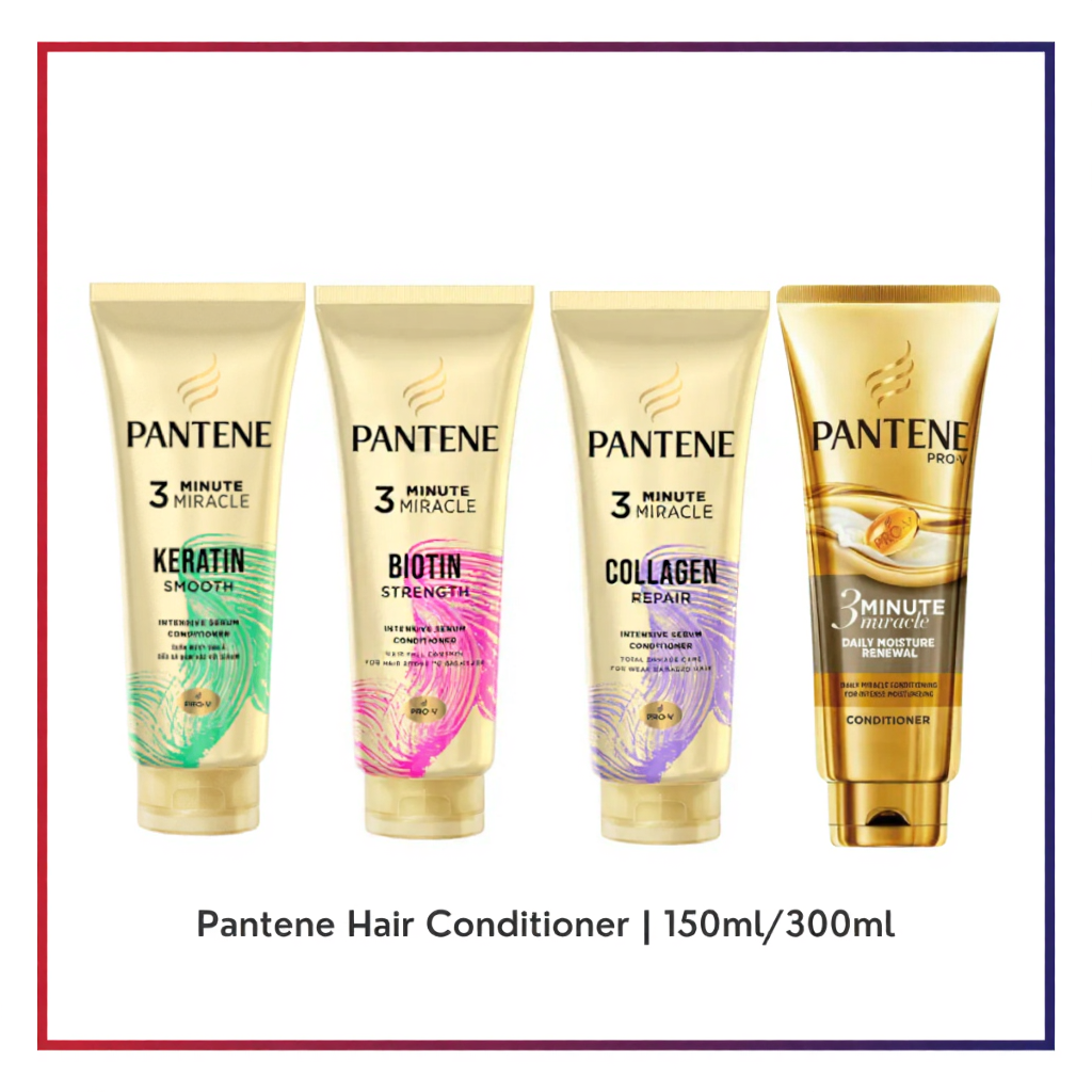 Pantene 3 Minute Miracle Hair Conditioner (340ml / 300ml) (Keratin ...