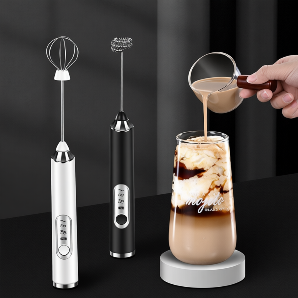 Handheld Rechargeable USB Electric Milk Frother and Egg Beater ...