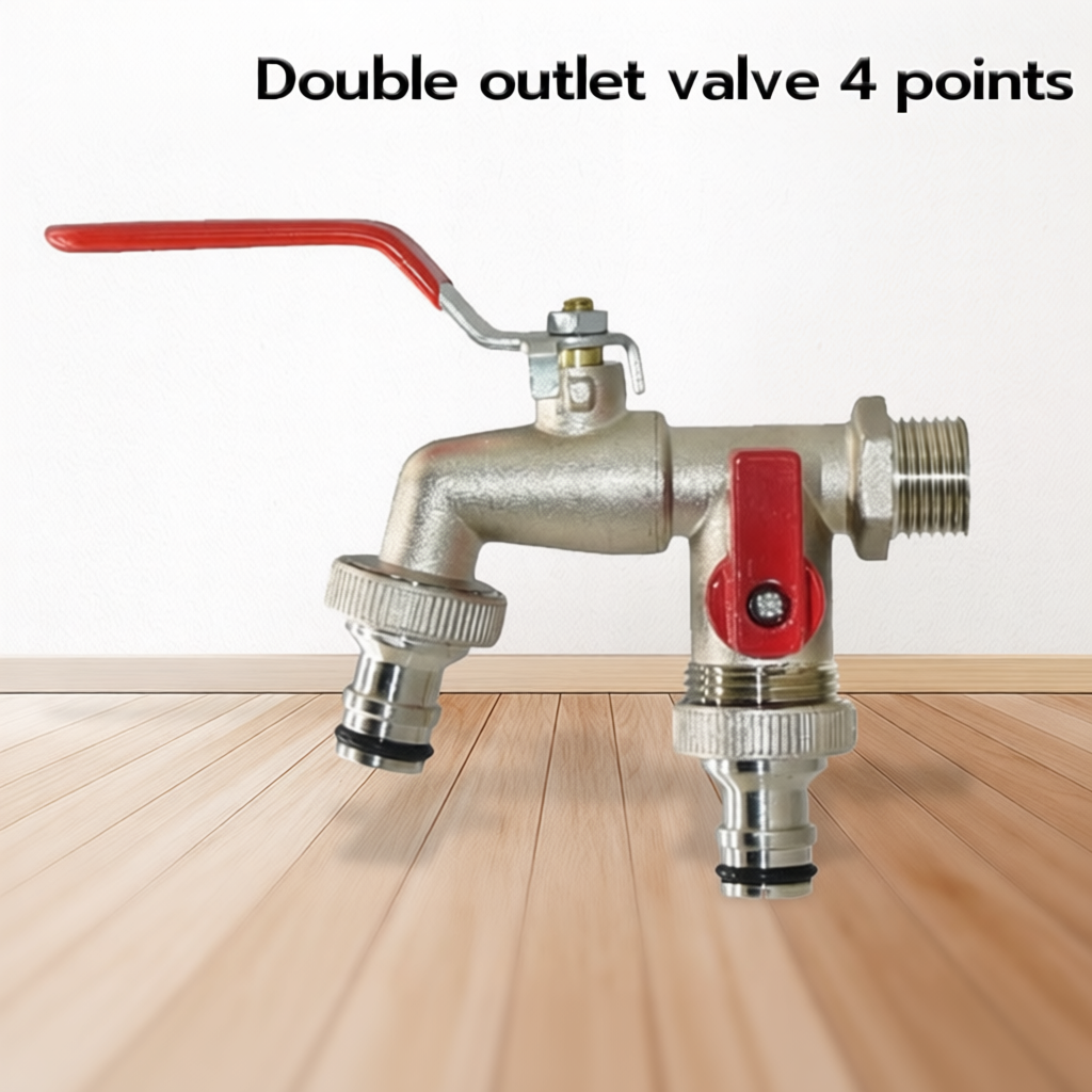 Two Way Faucet/Double water outlet faucet TAP/One in and two out garden ...