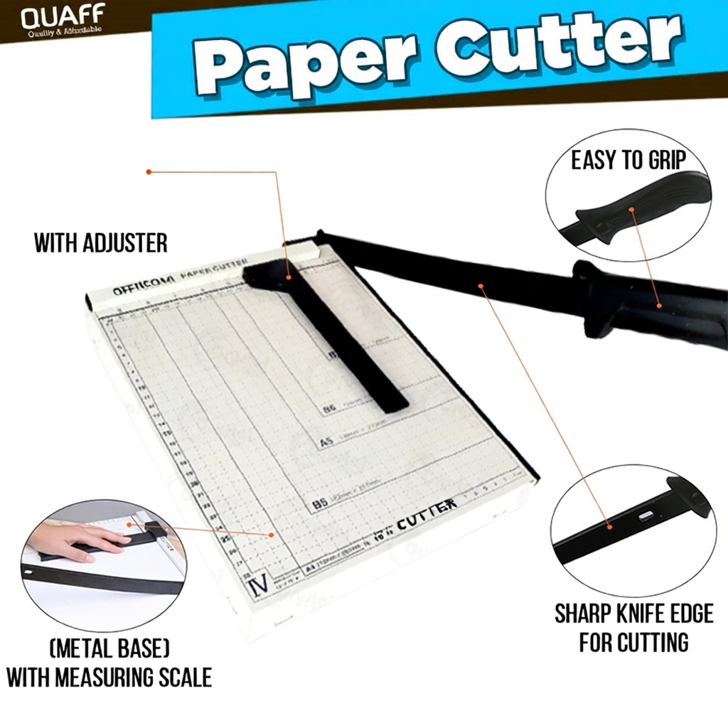 QUAFF Metal Base Paper Cutter Metal Base A4 | A3 | B4 | A5 Size Duty ...