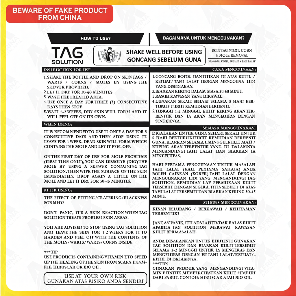 Singkir Tahi Lalat, Ketuat, Ketuat Kaki, Kutil 8ml Skin Tag, Mole, Wart ...