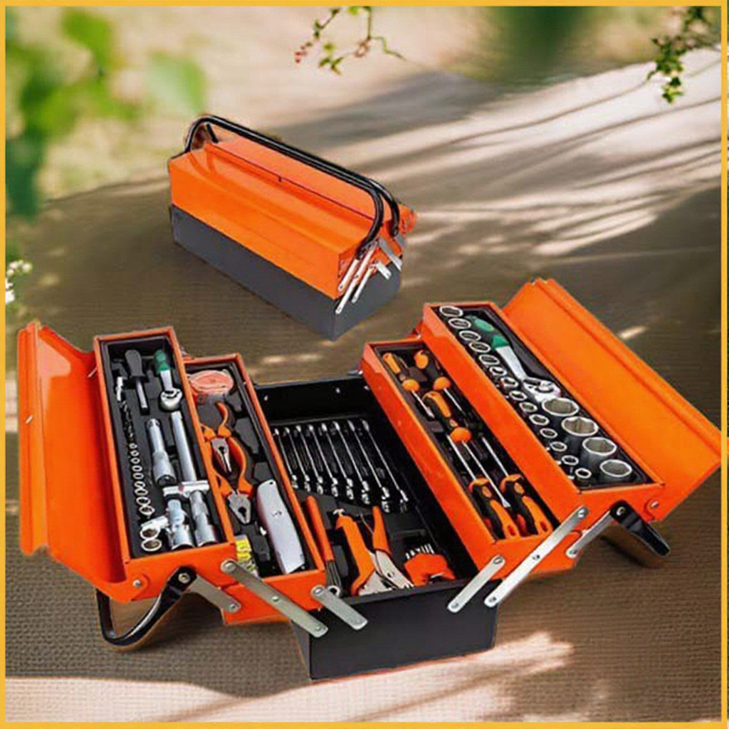 85PCSMetal Tool Box Set Tool Box Heavy Duty Tools Box Full Set Kotak ...