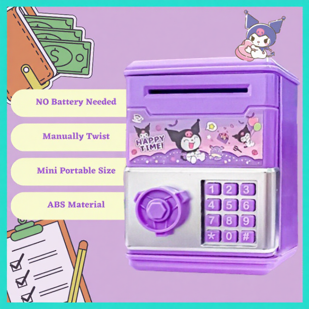 Kids Cute Piggy Bank Tabung Duit Kanak ATM Toys Girl Boy Gift Save ...