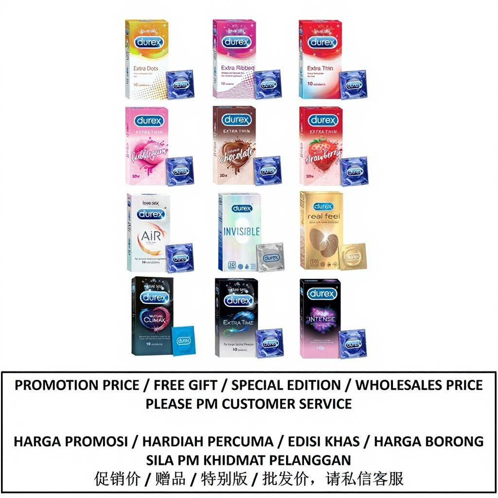 Durex Condoms 3s Sexual STD HIV Protection Pregnancy Prevention Komdom ...