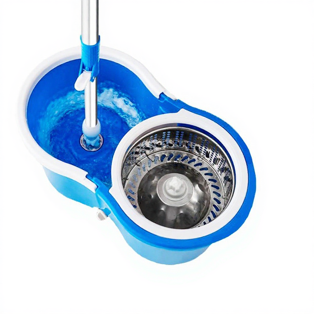 Spin Mop with Stainless Steel Basket & Wheels Multiple Color Choice ...