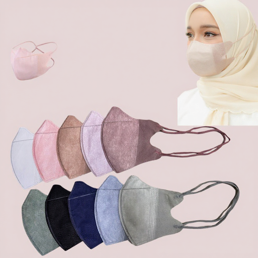 Careion Alkindo Duckbil 3D Hijab Mask Duckbill Headloop 4ply Mask ...