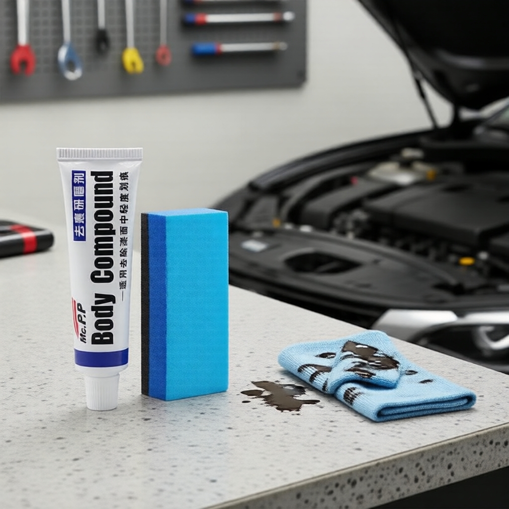 Auto Body Scratch Remover Compound with Free Polishing Sponge Tool ...