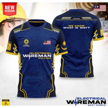 Electrical Wireman Tshirt Jersey | Shopee Malaysia