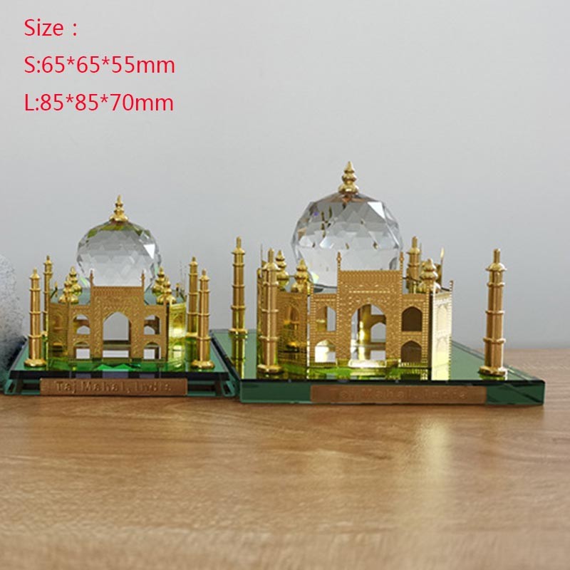 Taj Mahal Model Crystal Indian Building Figurine World Famous Landmark ...