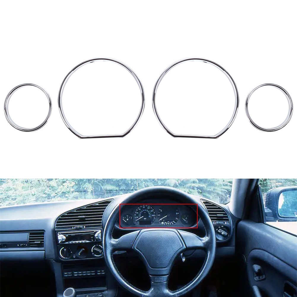Speed Meter Decor Chrome Gauge Cluster Bezal Dashboard Chrome Ring For ...