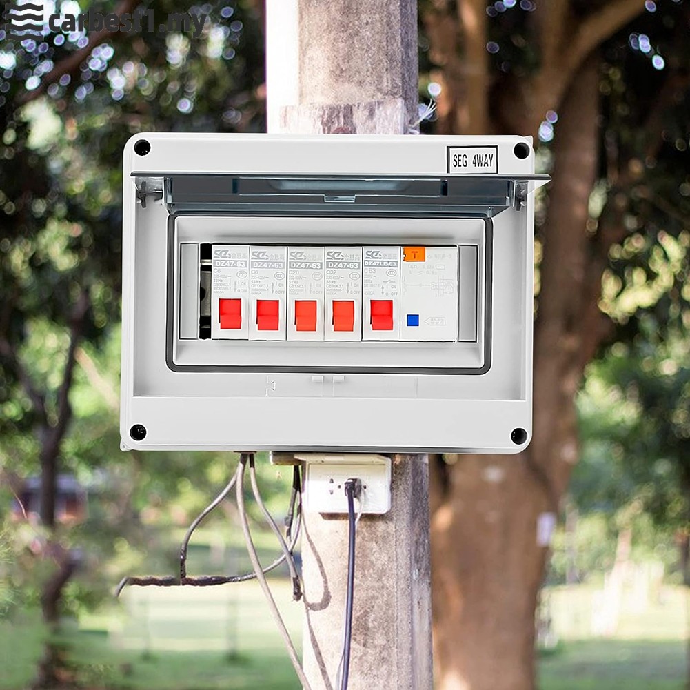 [ARBES] 4 Way Garage Shed Camper Van Caravan Consumer Unit Fuse Box ...
