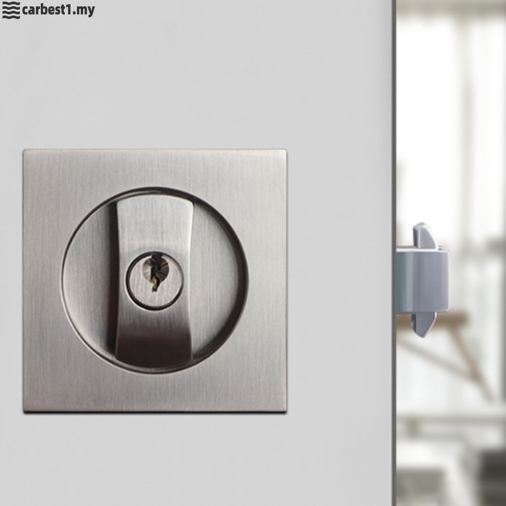 [ARBES] Square sliding door lock embedded sliding door lock pocket door ...