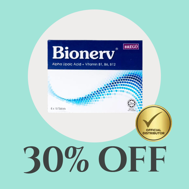 【BUY 3 GET 1 FREE】Bionerv Alpha Lipoic Acid + Vitamin B1/B6/B12 Complex ...