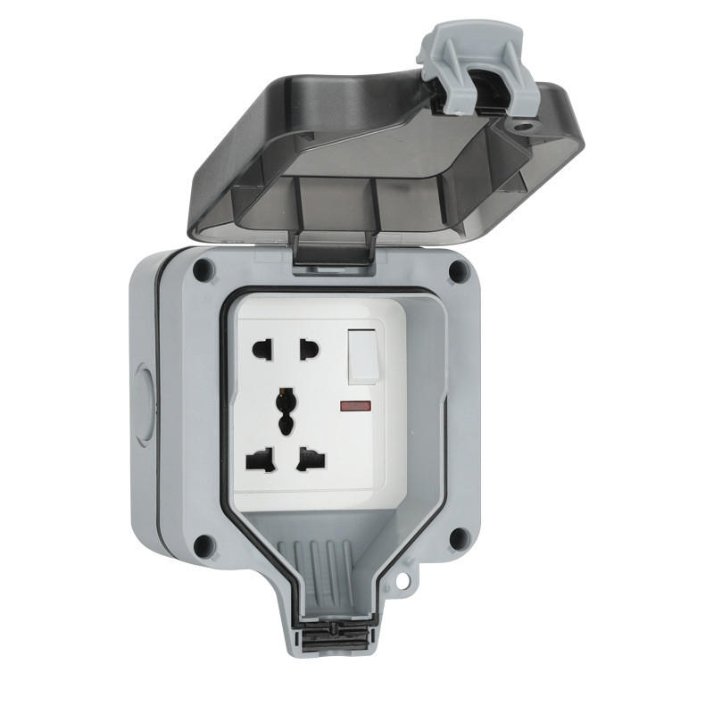 Universal IP66 Weatherproof Socket Waterproof Outdoor Wall Power Socket ...