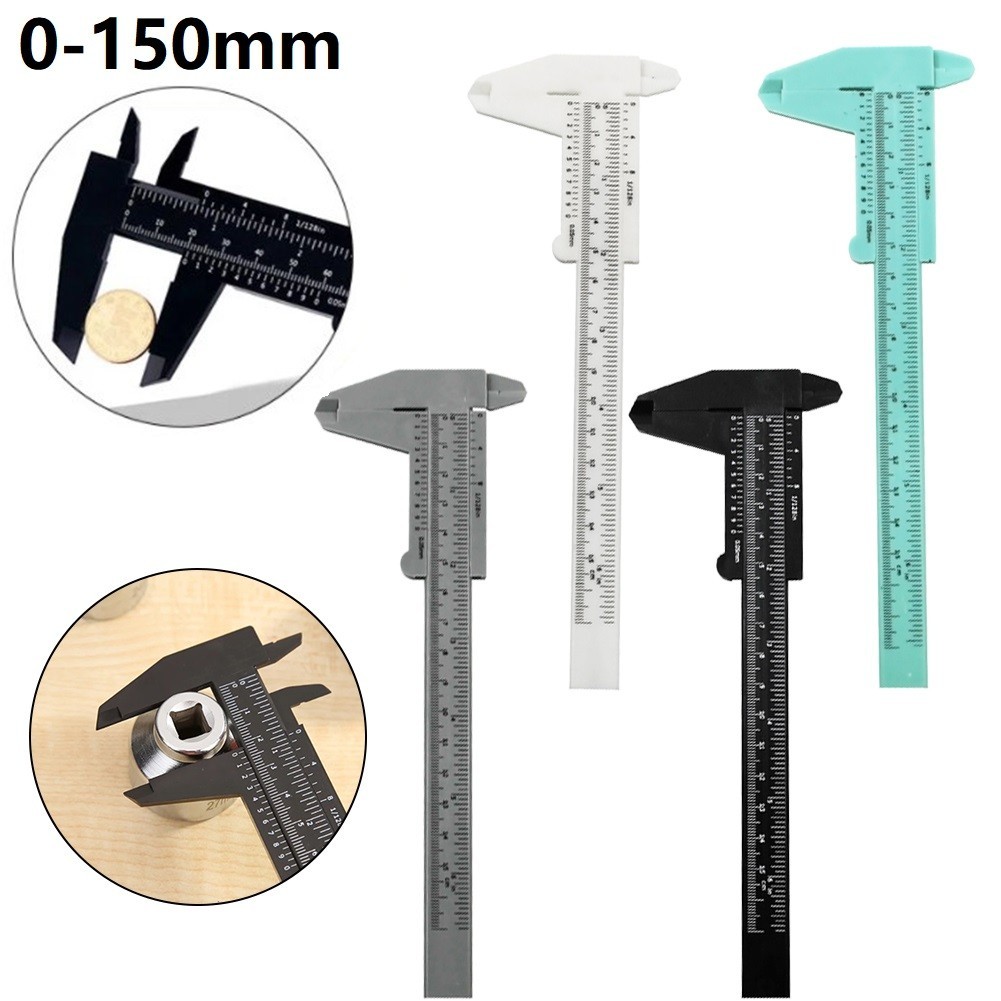 [JTFY] 0-150mm Double Rule Scale Plastic Vernier Caliper Mini Measuring ...