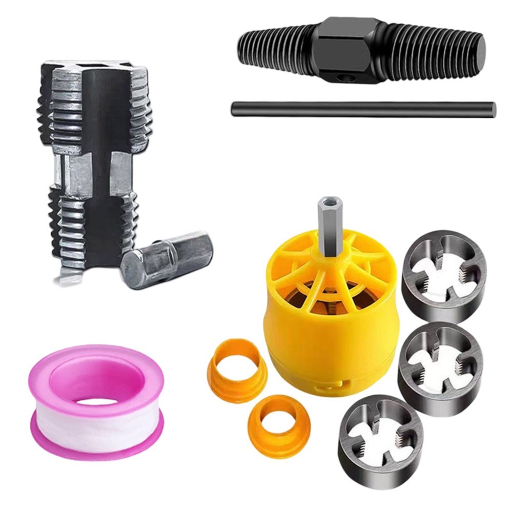 PVC Pipe Threader Kit Pipe Thread Round Die 1/2 3/4in Available Pipe ...
