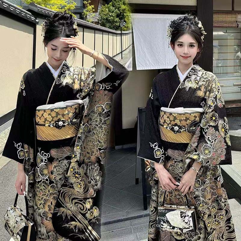 Kimonos Women Traditional Yukata Stage Show Costume Cosplay Stage Fancy ...