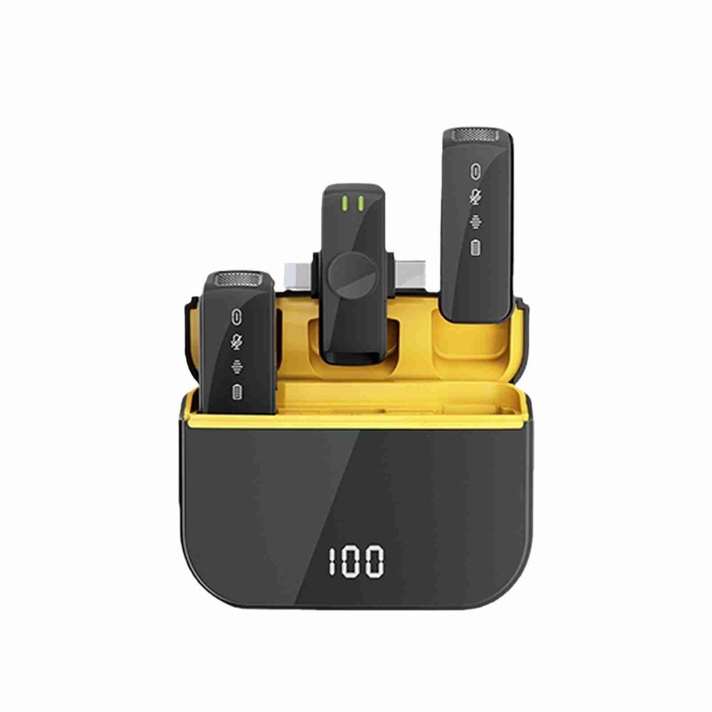 [PETH] 2 In 1 Wireless Lavalier Microphone Dual Microphone Noise ...